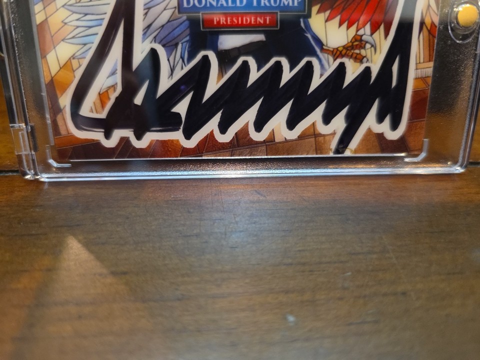 2025 Wild Card Ultracut Donald Trump Stained Glass Eagle Auto True 1/1🔥 ...