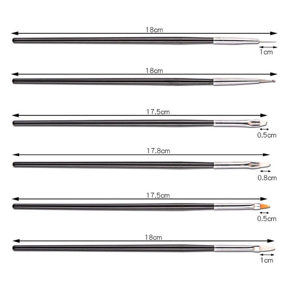 Manicure Set Small Drills Brushes for Painting Gel Nails Detailing ...