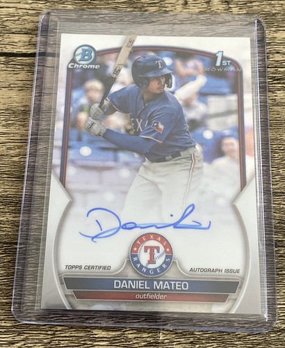 2023 Bowman Chrome Daniel Mateo 1st Bowman Prospect Auto Texas Rangers ...