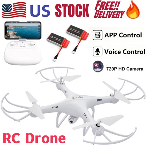 Cheerwing CW4 2.4Ghz RC Drone 720P HD Camera FPV Wifi RC Quadcopter App ...