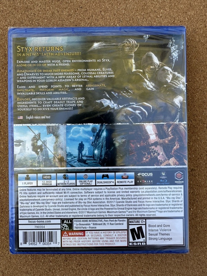 Styx: Shard of Darkness (Sony PlayStation 4, 2016) STILL SEALED! RARE ...