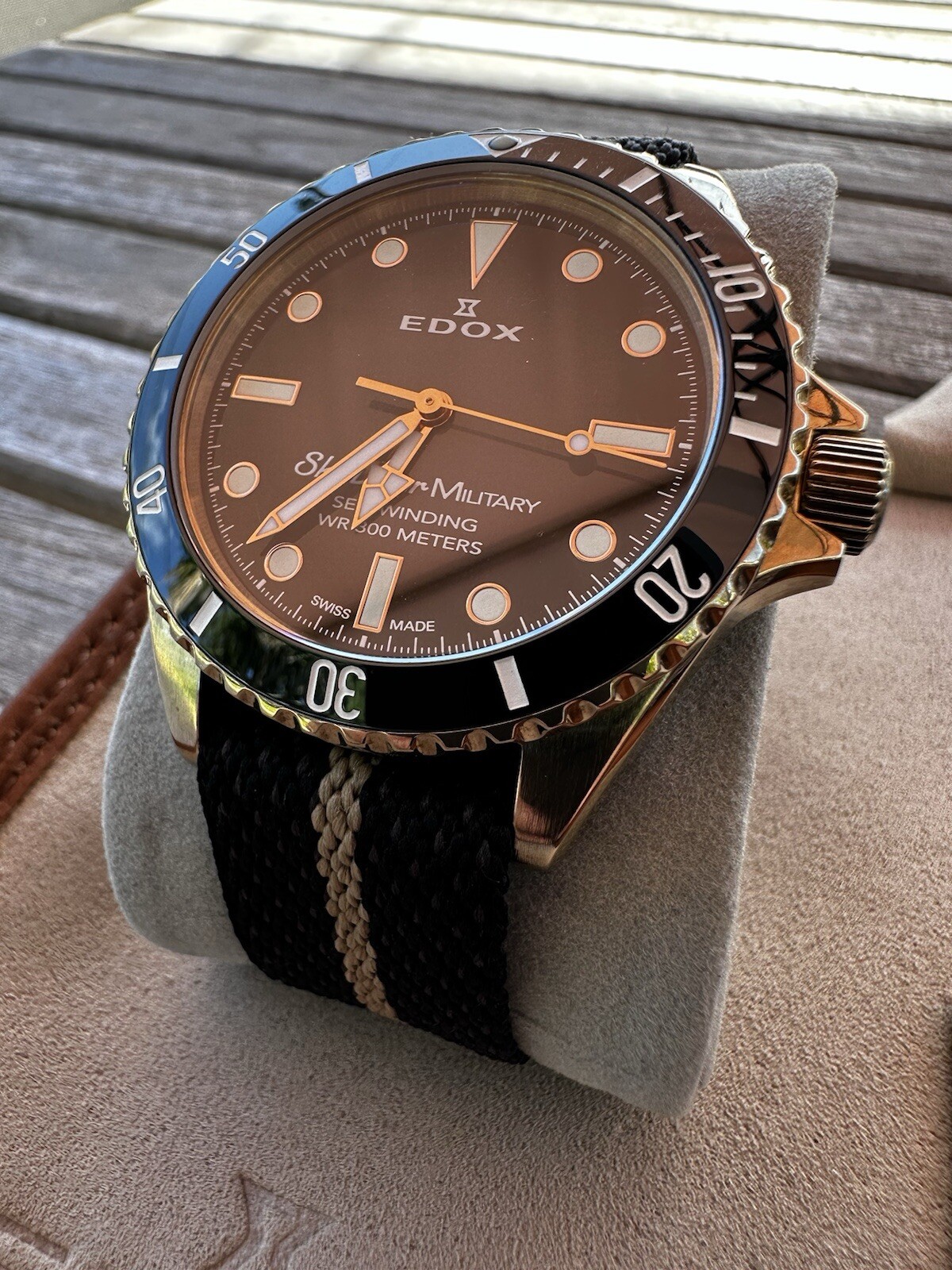 Edox SkyDiver Military 42mm Bronze | eBay