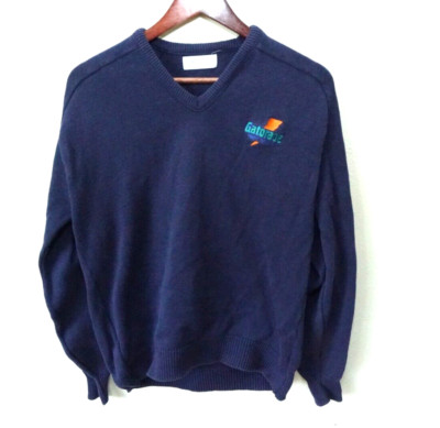 Vintage 80's 90's Gatorade Sweater Sweatshirt Knit Blue Mens L Made in ...