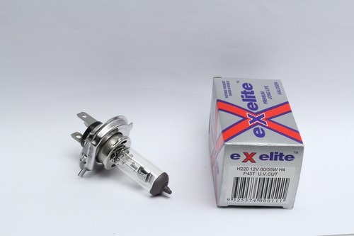 Exelite H220 H4 12 Volt 60 / 55W Head Light Headlamp Globes Base P43T ...