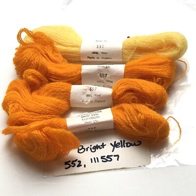 Appleton London Bright Yellow 552, (3) 557 Crewel Tapestry 100%Wool ...