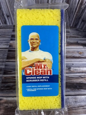 Mr. Clean Sponge Mop with Scrubber Replacement Refill | eBay