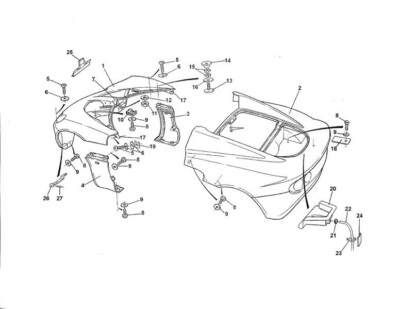Lotus Elise S2 S3 Stainless Steel Bolts Front & Rear Clam Clamshell ...