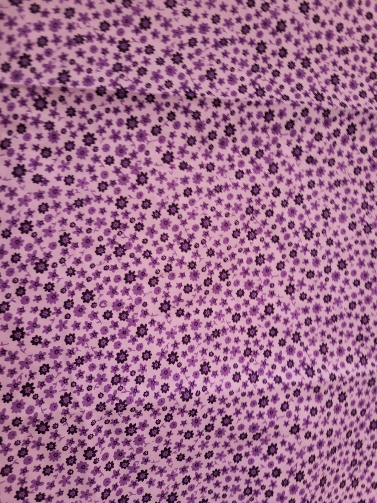 Purple mini floral vintage retro cottagecore fabric material sewing ...