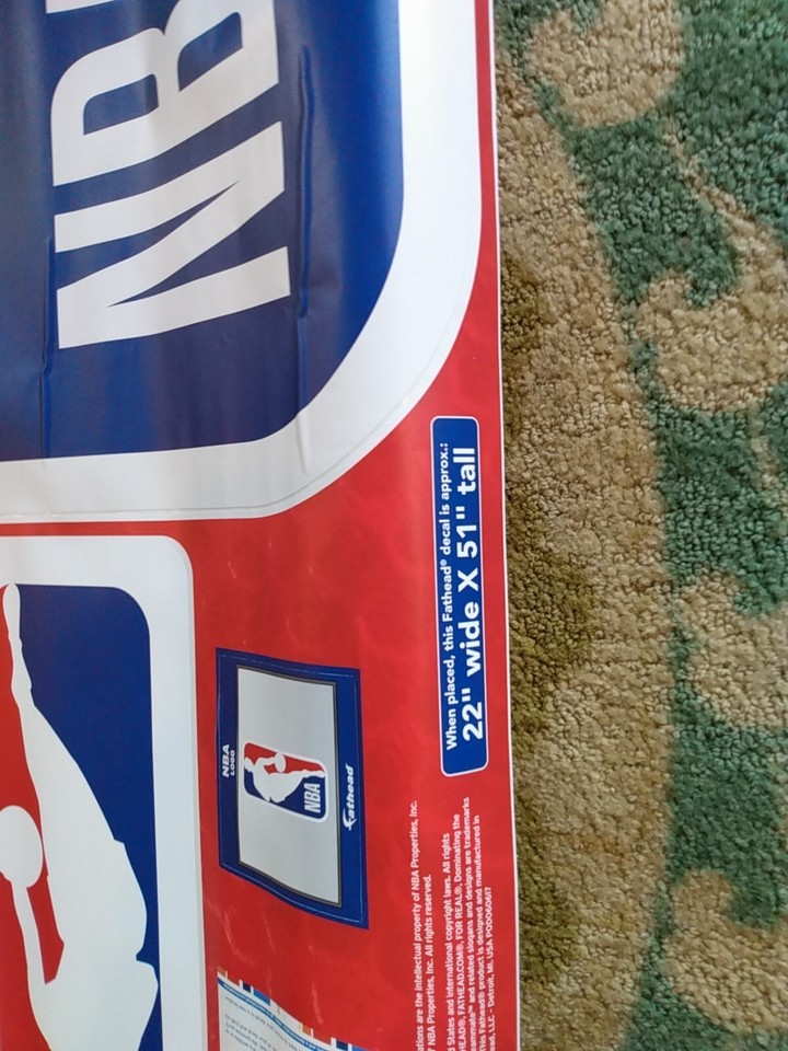 Authentic NBA Logo Fathead Decal 22x51 | eBay
