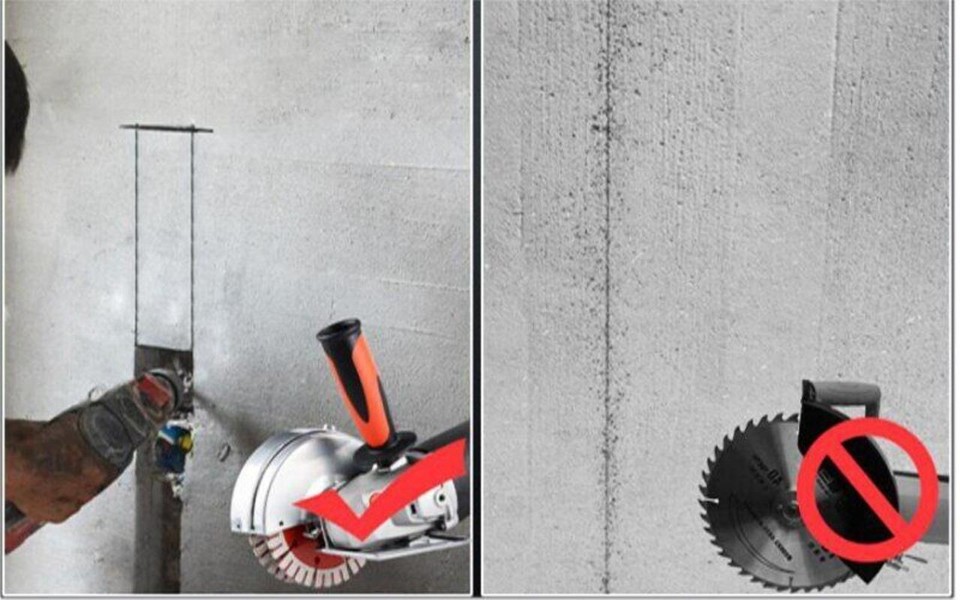 Electric Grooving Machine Concrete Floor Slotting / Installation Of ...