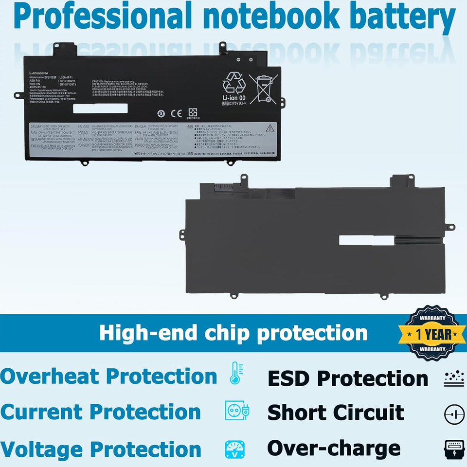 L20M4P71 Laptop Battery Compatible with Lenovo Thinkpad X1 Carbon 9Th ...