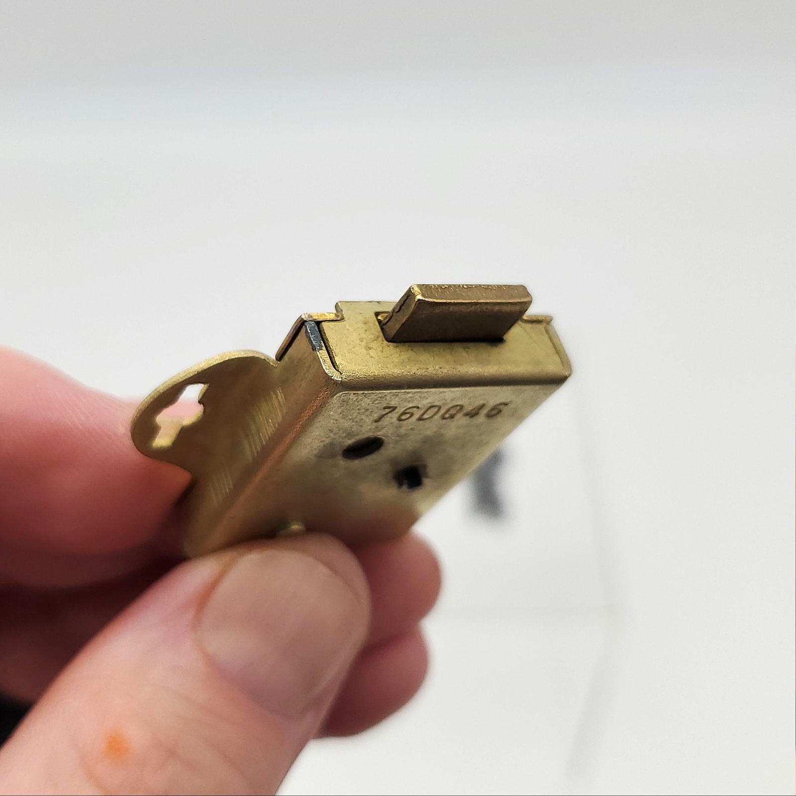 Eagle Mailbox Lock 2616 Brass Max 1/4" Rear Mount 1-3/8" Center Mount 3 ...