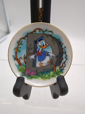 Disney Alphabet Miniature Plate Letter "D" DONALD DUCK 3 Inches ...