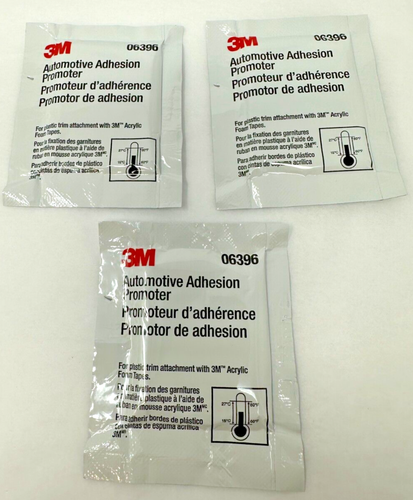 NEW Lot of (3) 3M 06396 Adhesion Promoter, Sponge Applicator, 2.5cc ...