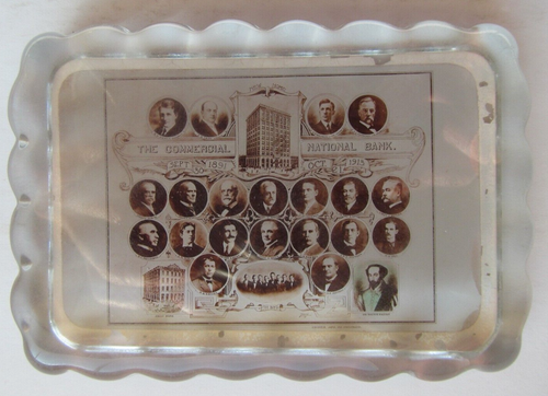 Raleigh North Carolina - Commercial National Bank - Glass Paperweight ...