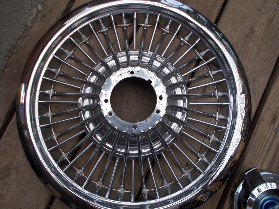 Ford Galaxie Wire Spoke Spinner Hub Cap 15" ONE USED Wheel Cover | eBay