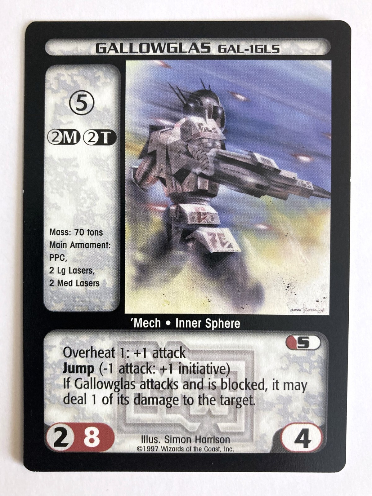Gallowglas GAL-1GLS Battletech CCG Mechwarrior 'Mech | eBay