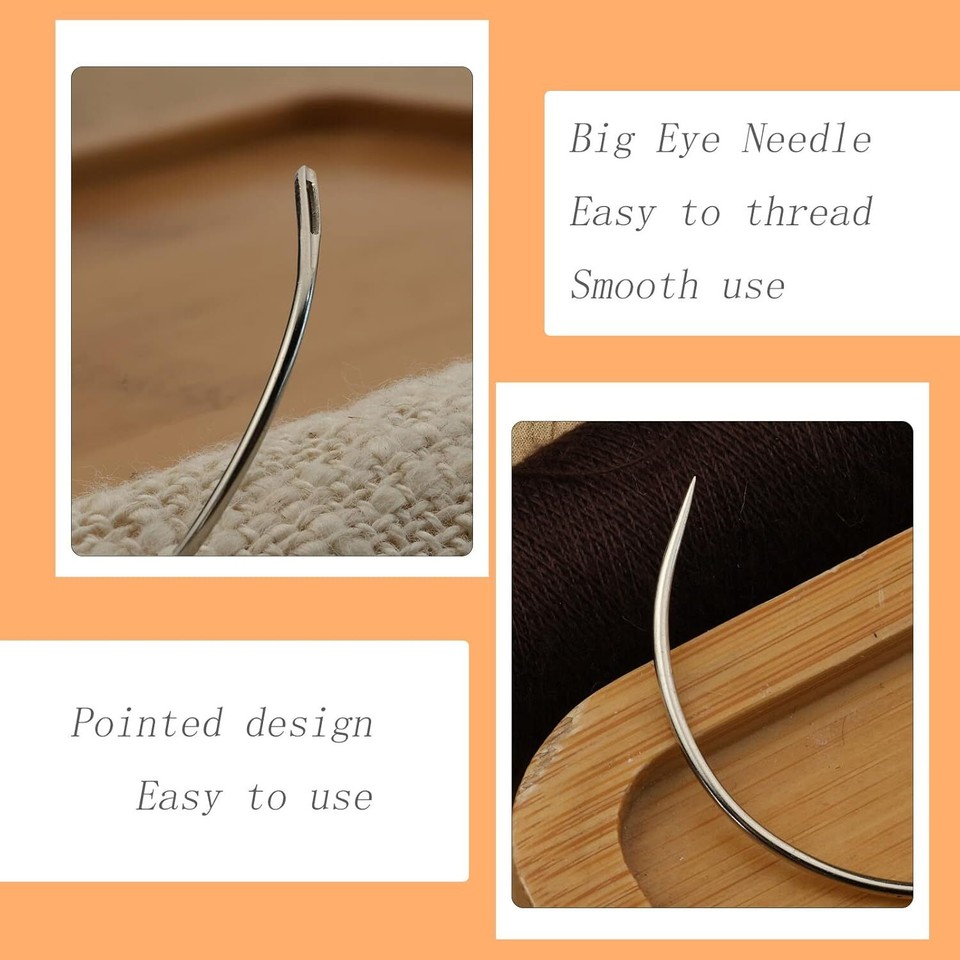 50PCS Curved Needles Curved Sewing Needles Weaving Needle for Carpet ...