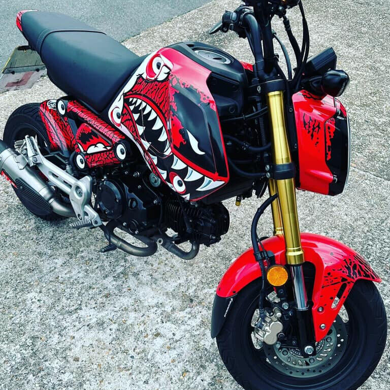 Grom MSX125 Graphics The Shark RED Decal Sticker Kit 2021 2022 2023 | eBay