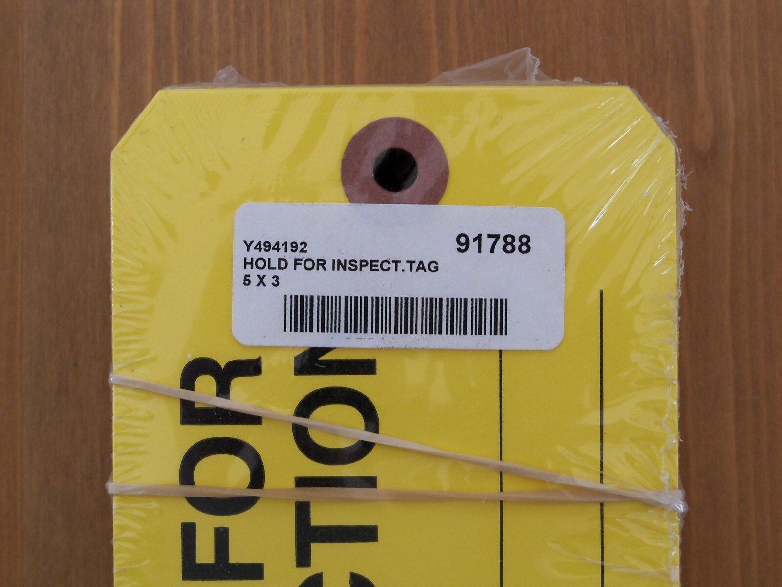 HOLD FOR INSPECTION Tags, Yellow, Card Stock, 5' x 3", Quality Control ...