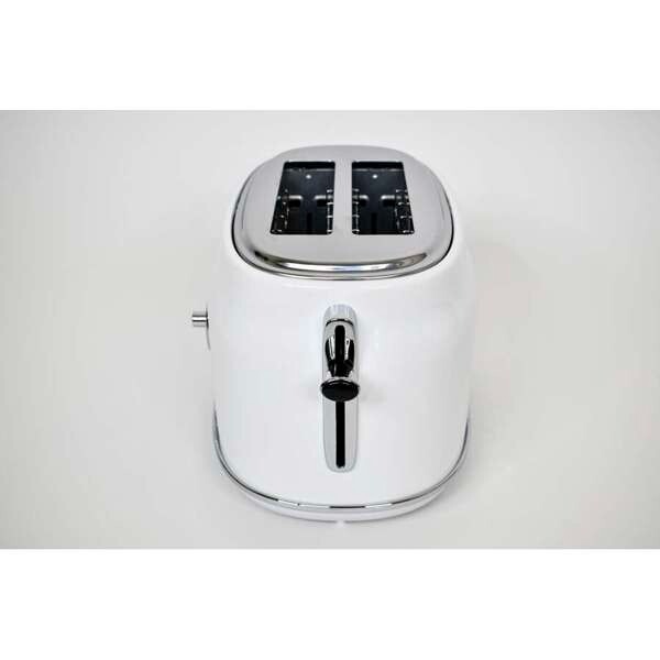 Culinary Chef 2 Slice Retro Toaster, White | Classic Compact Bread ...