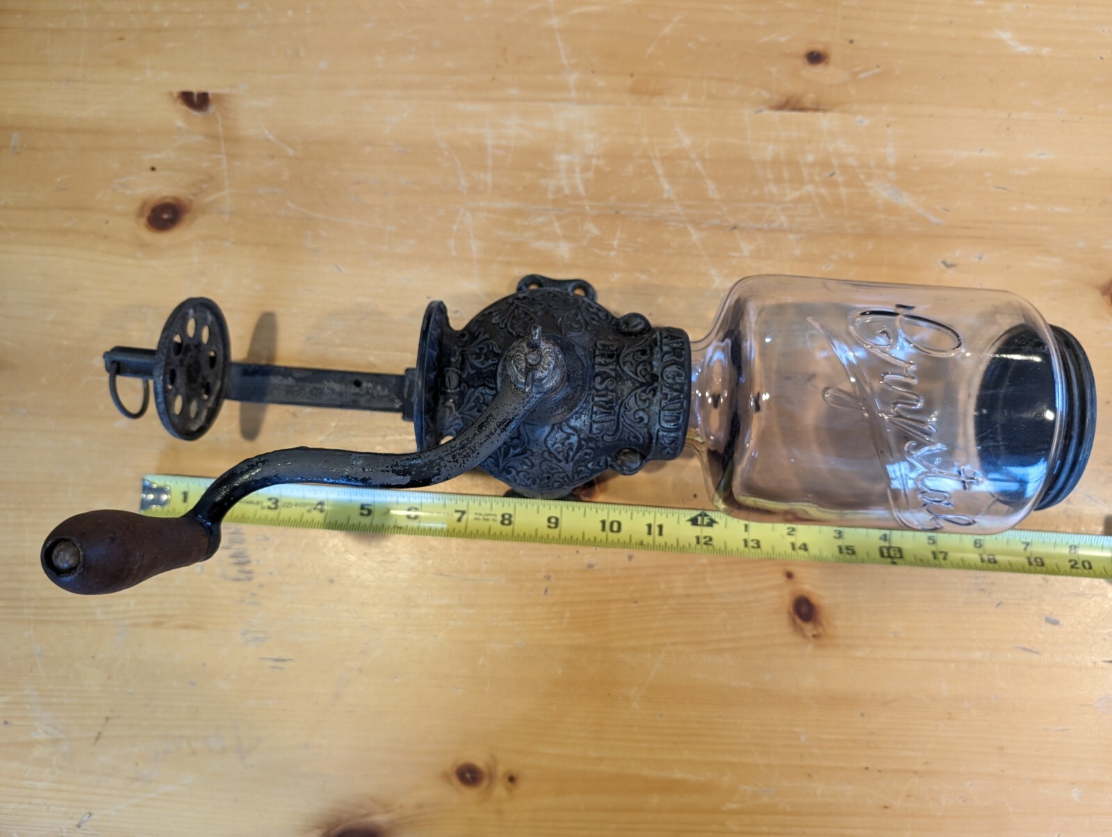 Arcade Crystal # 3 Wall Mount Cast Iron Coffee Grinder Original Parts ...