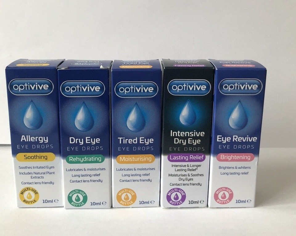 Optivive Eye Drops Rehydrating,Whitening,Tired,Allergy Contact Lens ...