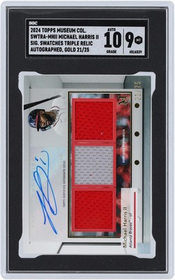 Michael Harris II Braves Signed 2024 Topps Museum SWTRA-MHII 21/25 SGC ...