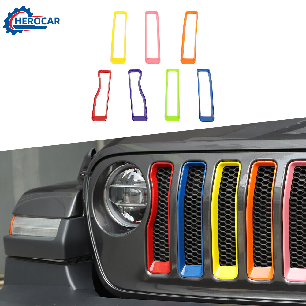 Mutilcolor Front Grille Inserts Covers Grill Trim For Jeep wrangler JL ...