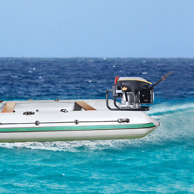9HP 4-Stroke Outboard Motor Gasoline Fishing Boat Engine TCI Air Cooled ...