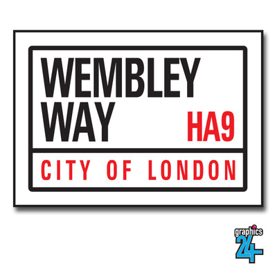 Wembley Way England World Cup Football Street Sign A4 Metal Plaque ...
