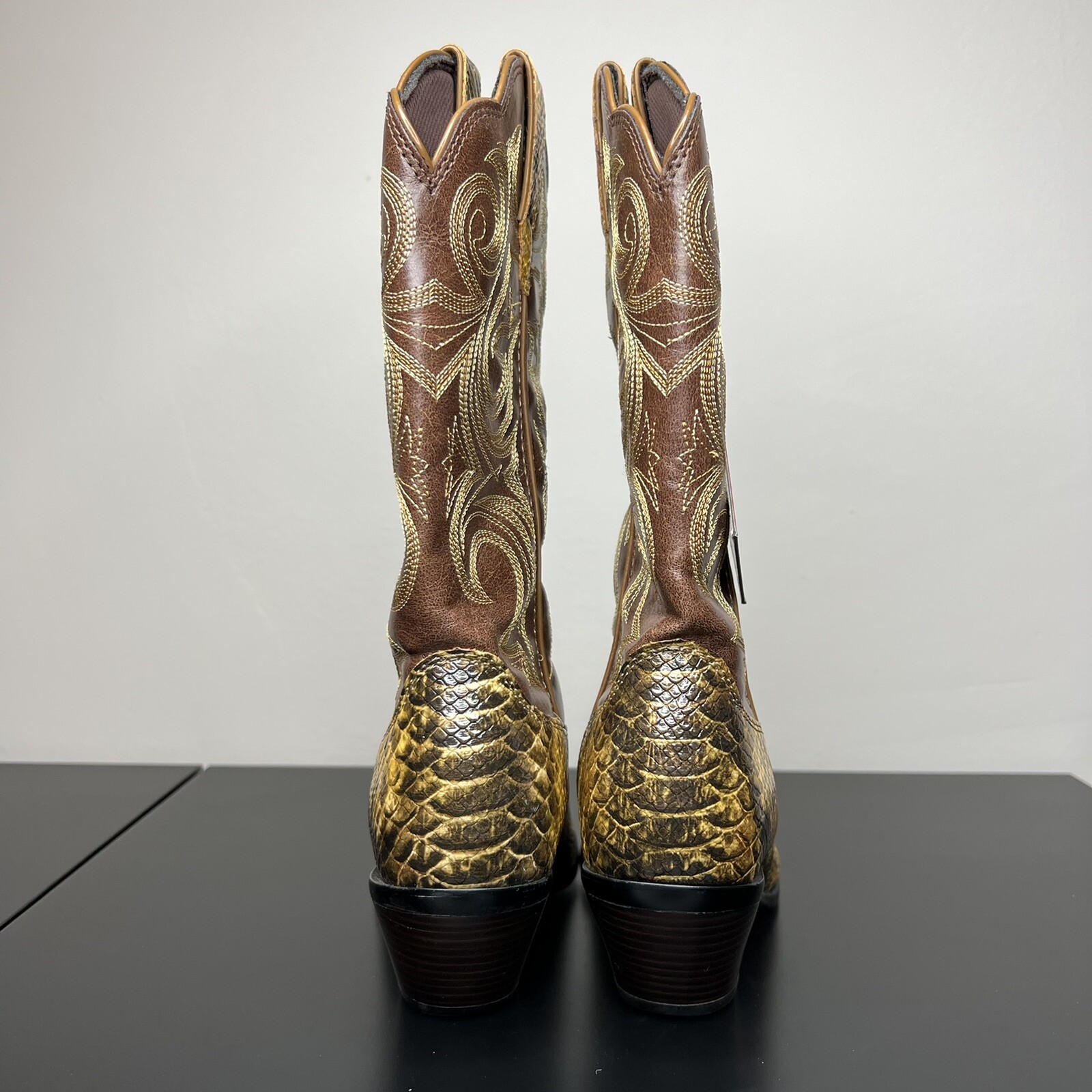 Durango Head West RD017 Brown Snake Print Western Cowgirl BOOTS 7.5 M ...