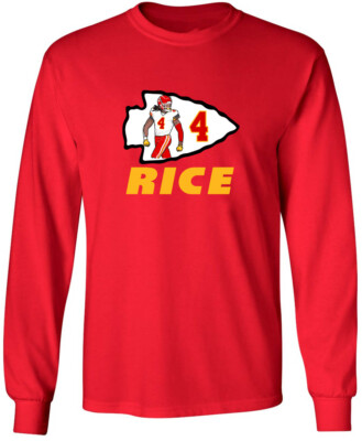 Rashee Rice Chiefs Logo Long Sleeve T-Shirt | eBay