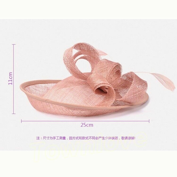 Women Wedding Party Hat Retro Feather Tulle Formal Party Hats Cambric ...