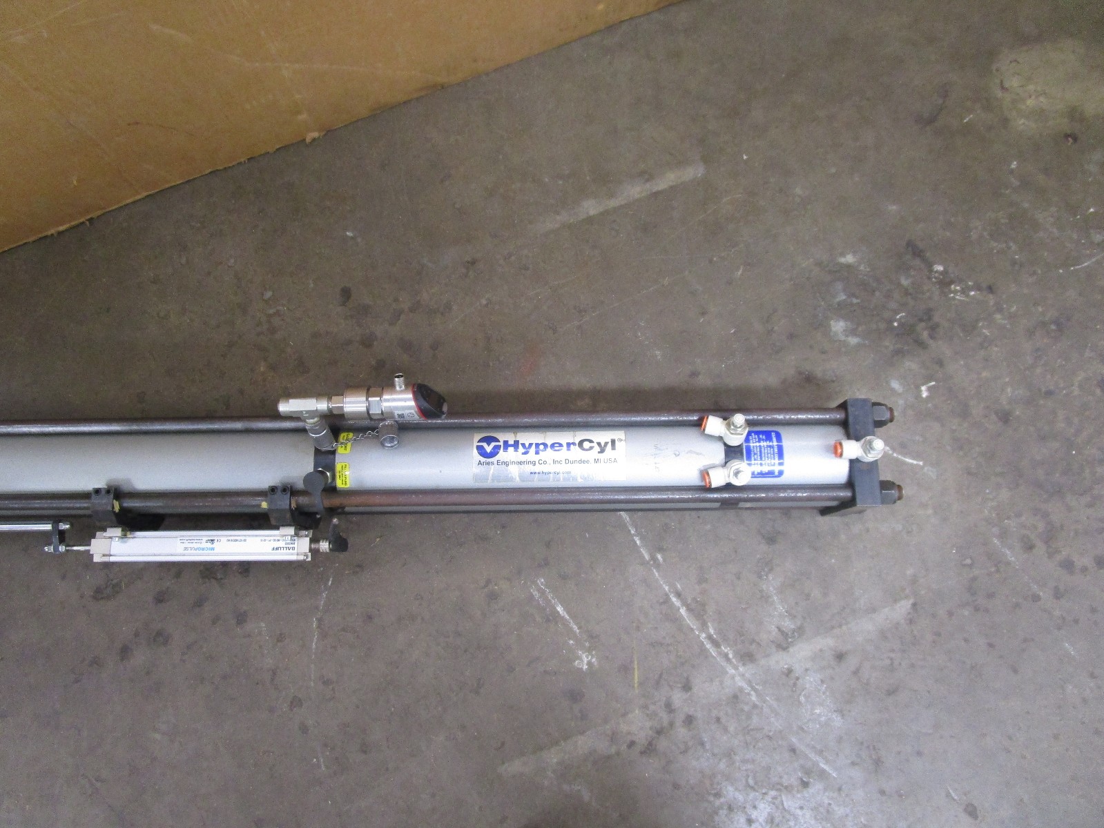 HYPERCYL CYLINDER HPI-4-B-125-FH-LTI-S W/BALLUFF BIW1-9310-M0130-P1 ...