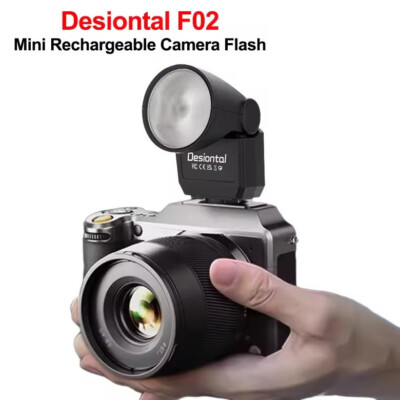 Desiontal F02 Mini On-Camera Flash Light Speedlite Canon Nikon Fuji ...