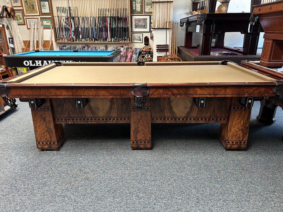 9' 1900's Brunswick Balke Collender Alexandria Antique Pool Table ...