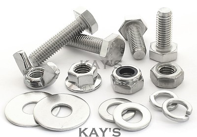 M8 CHOICE OF FULLY THREADED BOLTS,NUTS OR WASHERS A2 STAINLESS STEEL ...