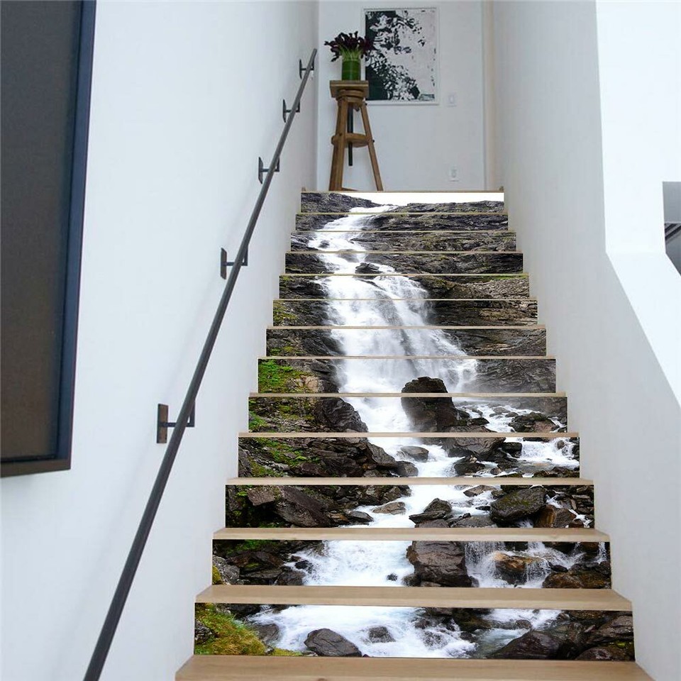 13pcs 3D Stair Riser Staircase Sticker Vinyl Photo Mural Decal Scenery ...