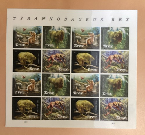 Scott #5413a (5410-13) Tyrannosaurus Rex (T-Rex) Sheet of 16 Forever ...