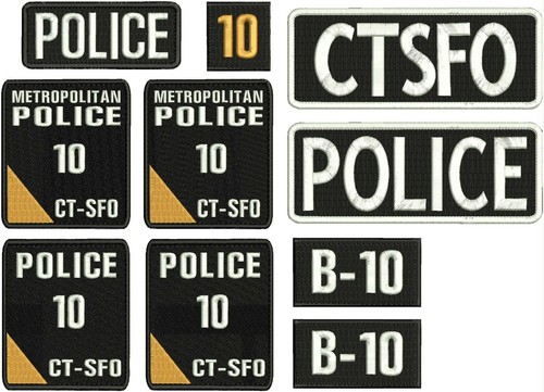 Metro Police and CTSFO 10 CTSFO embroidery patches 4x4.5 with call ...