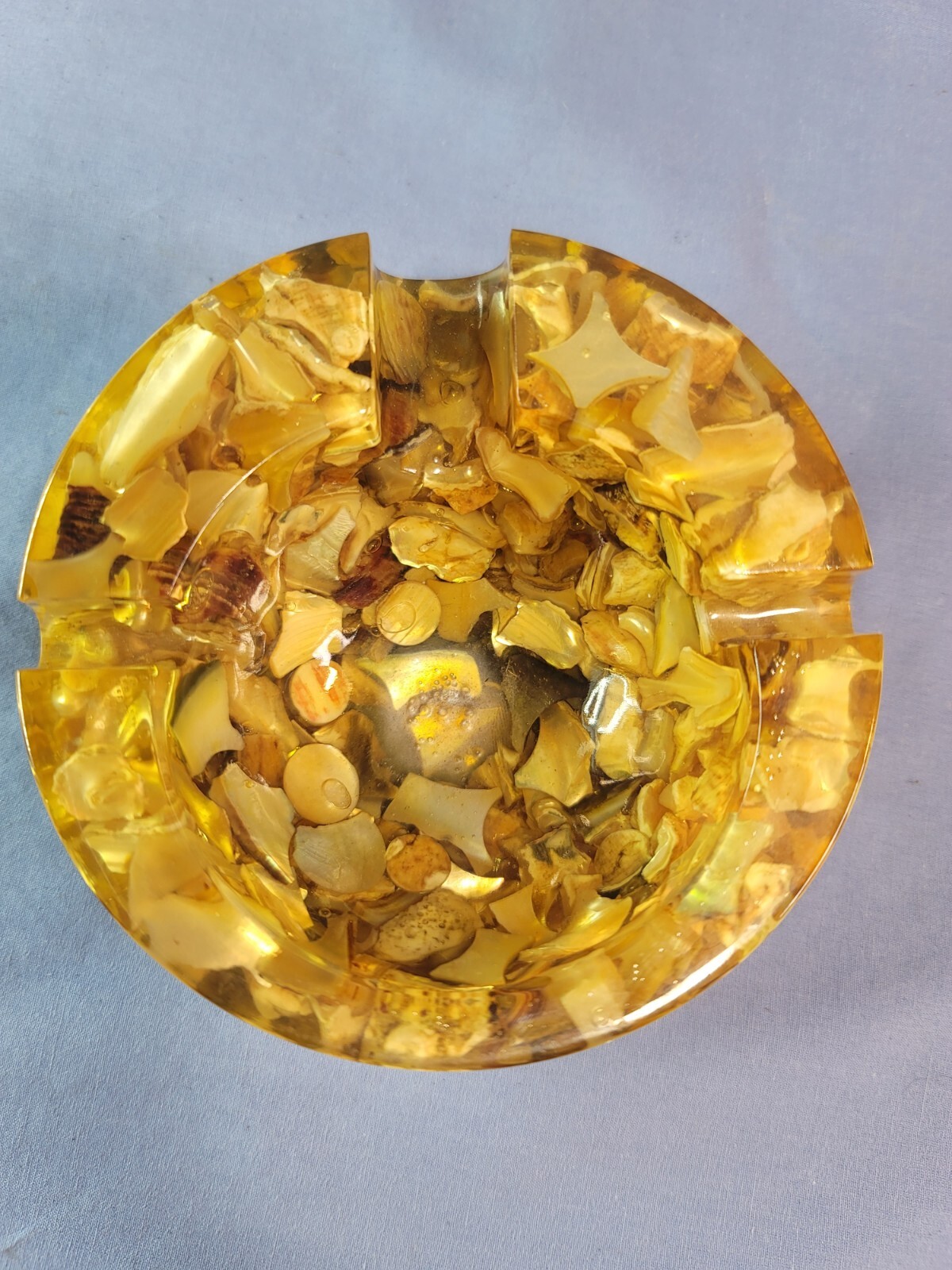 Shell Flakes w/Mother of Pearl Ashtray Handmade UNIQUE Cigarette ...