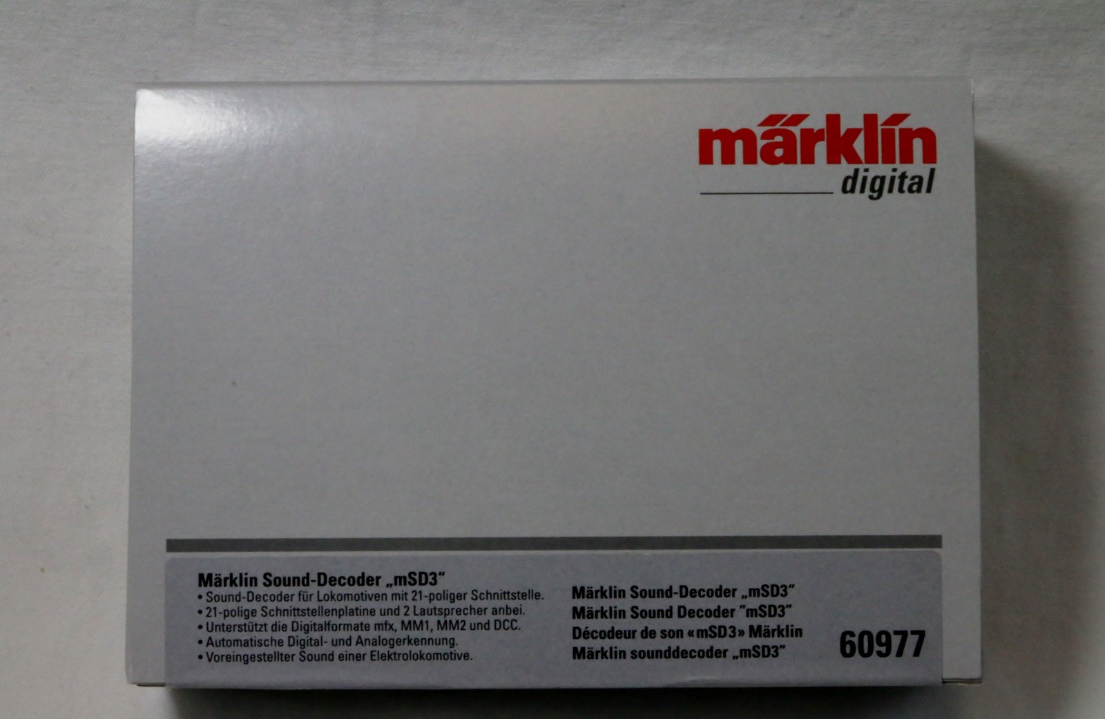 Märklin Digital Electric Locomotive Sound Decoder Set 60977 Msd3 32 ...