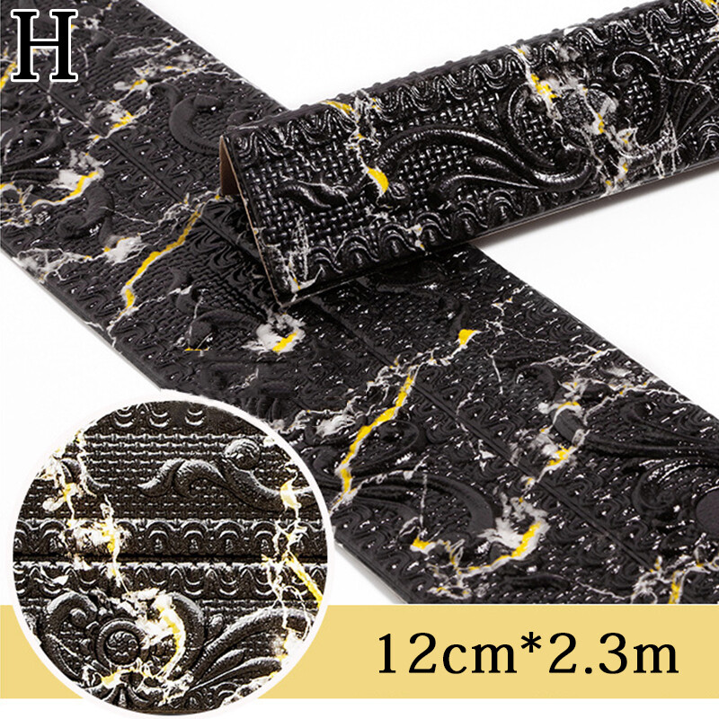 Wall Self-Adhesive Sticker Skirting Wallpaper 3D Border Home Decor ...