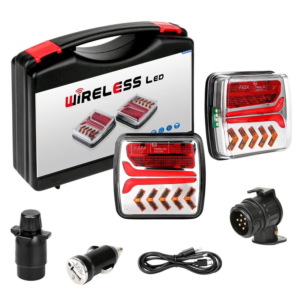 Wireless Trailer Lights Kit Magnetic Wireless LED Trailer & Truck LED