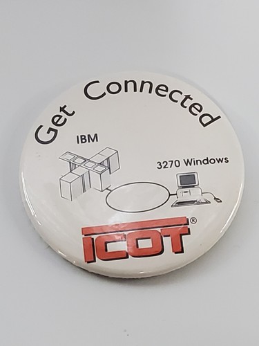 Get Connected IBM 3270 Windows ICOT pinback button | eBay