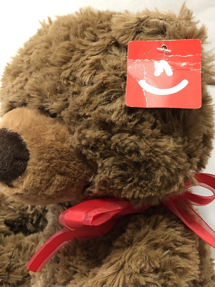 Aurora Bear 15" Coco Bear Brown Stuffed Animal With Red Bow-PB1 | eBay