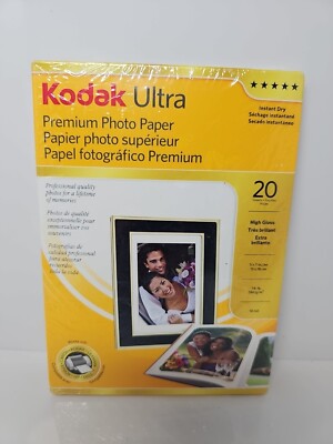 NEW Kodak Ultra Premium Photo Paper 5x7 High Gloss 20 Sheets SEALED | eBay
