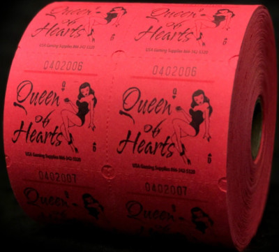 Raffle-Queen of Hearts Tickets - 1000 per roll - RED (GM-7-QOHRT) | eBay