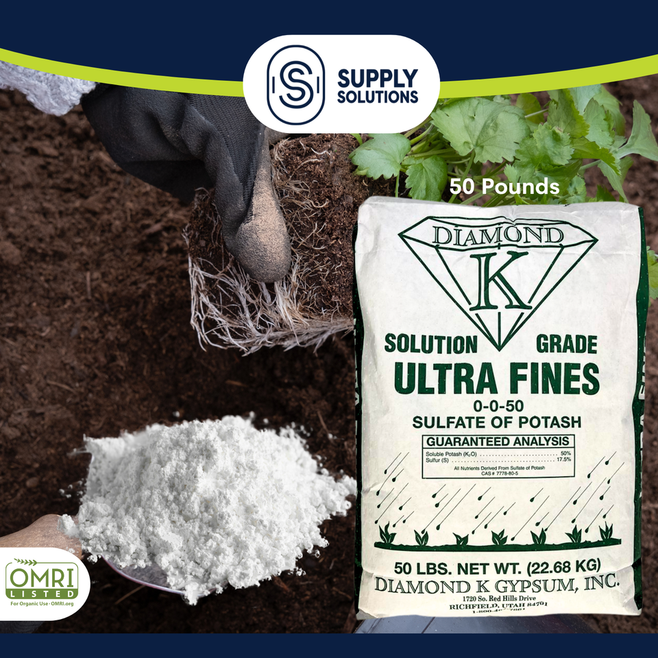 0-0-50 Sulfate of Potash - Organic Potash Fertilizer, Ideal for Gardens ...
